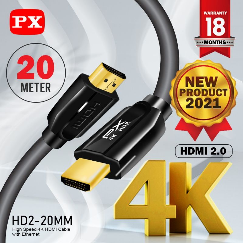 Jual Kabel HDMI 4K HDR ARC HDMI Cable Ethernet 20 meter PX HD2-20MM ...