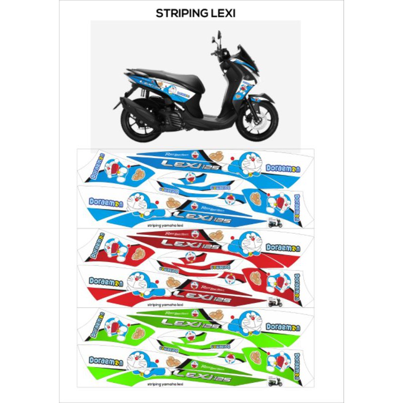 Jual Sticker lis body Yamaha LEXI/ variasi doraemon | Shopee Indonesia