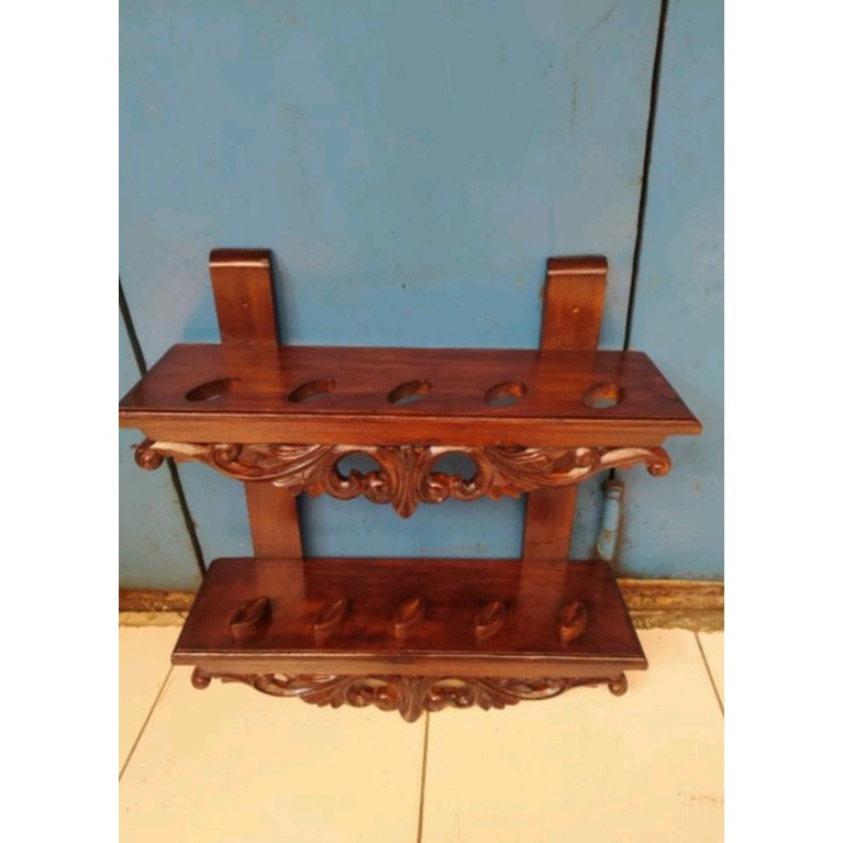 Jual Jagrak Tempat Keris Isi 5 Model Tempel Dinding Alusan | Shopee ...