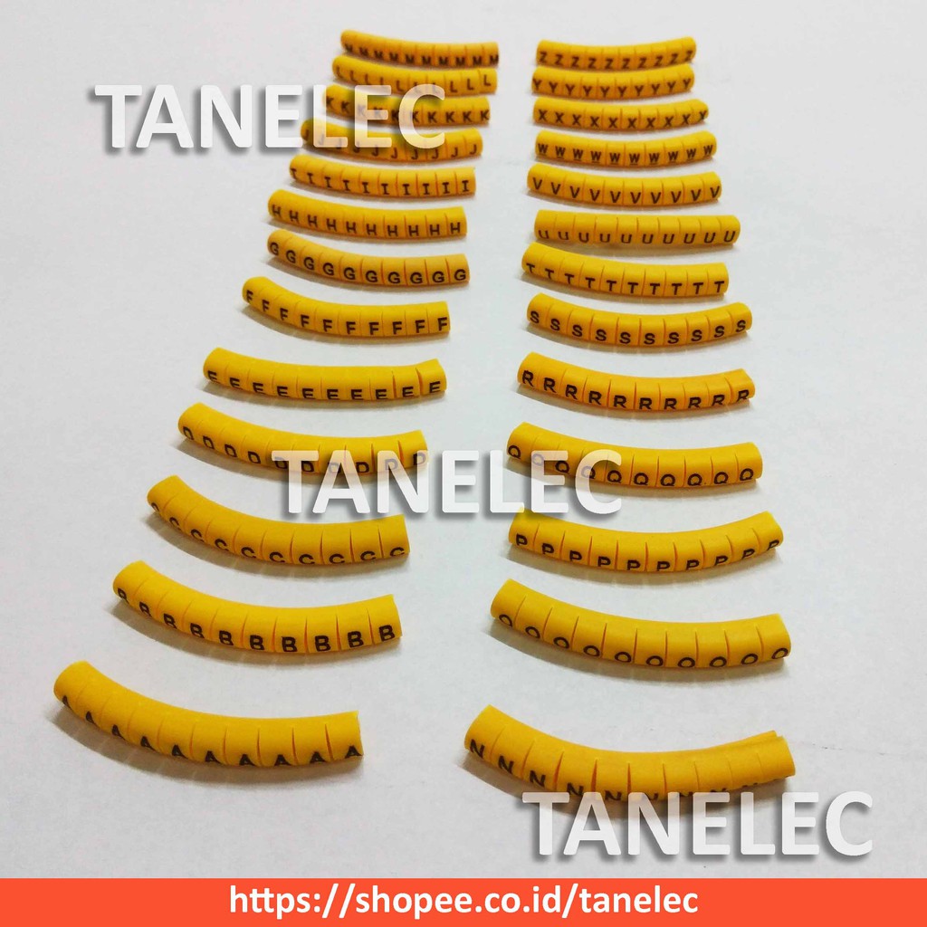 Jual Cable Marker EC-0 Yellow (A-Z in One Packet) | Kabel Marker 1.5mm ...