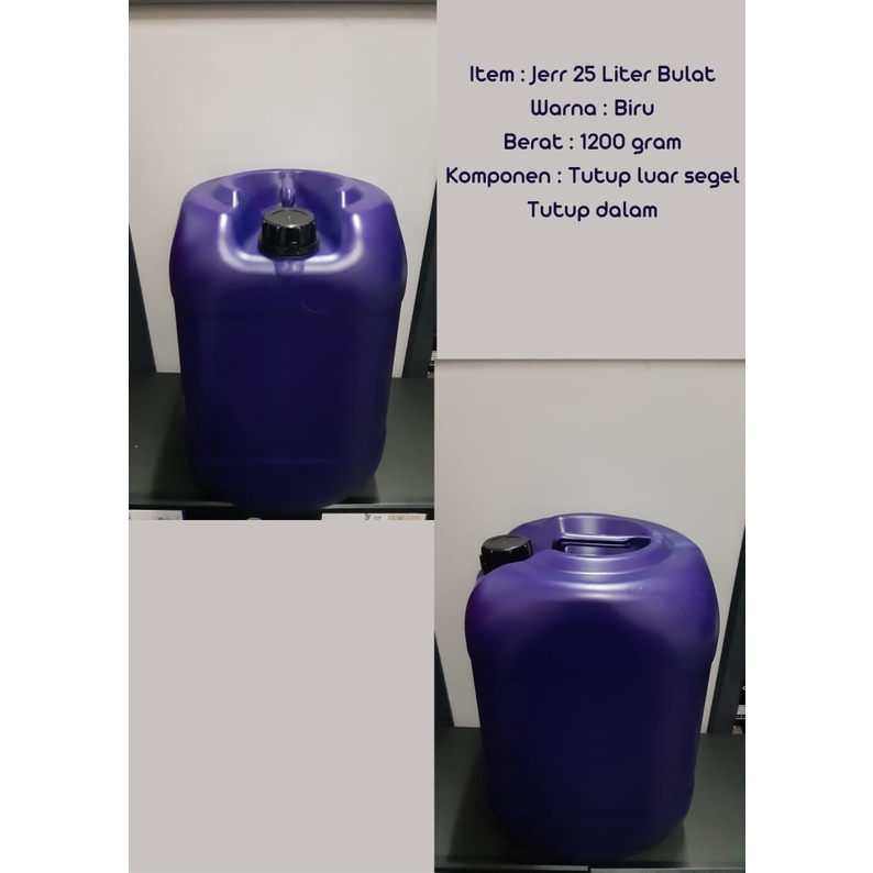 Jual Jerigen 25 liter biru / 25 kg / jerigen biru 25 kg / 25 liter ...