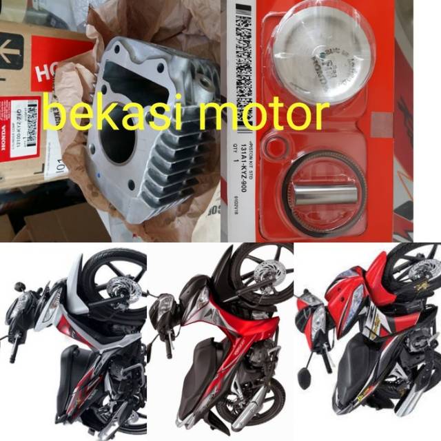 Jual 12100-KYZ-710 dan 131A1-KYZ set seher ring piston kit cylinder blok blade 125 supra 125 ...