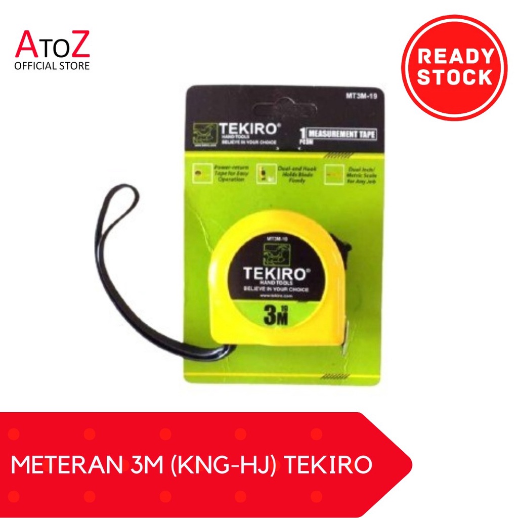 Jual METERAN 3M (KNG-HJ) TEKIRO - measuring tape 3m GT-MT1279 ...