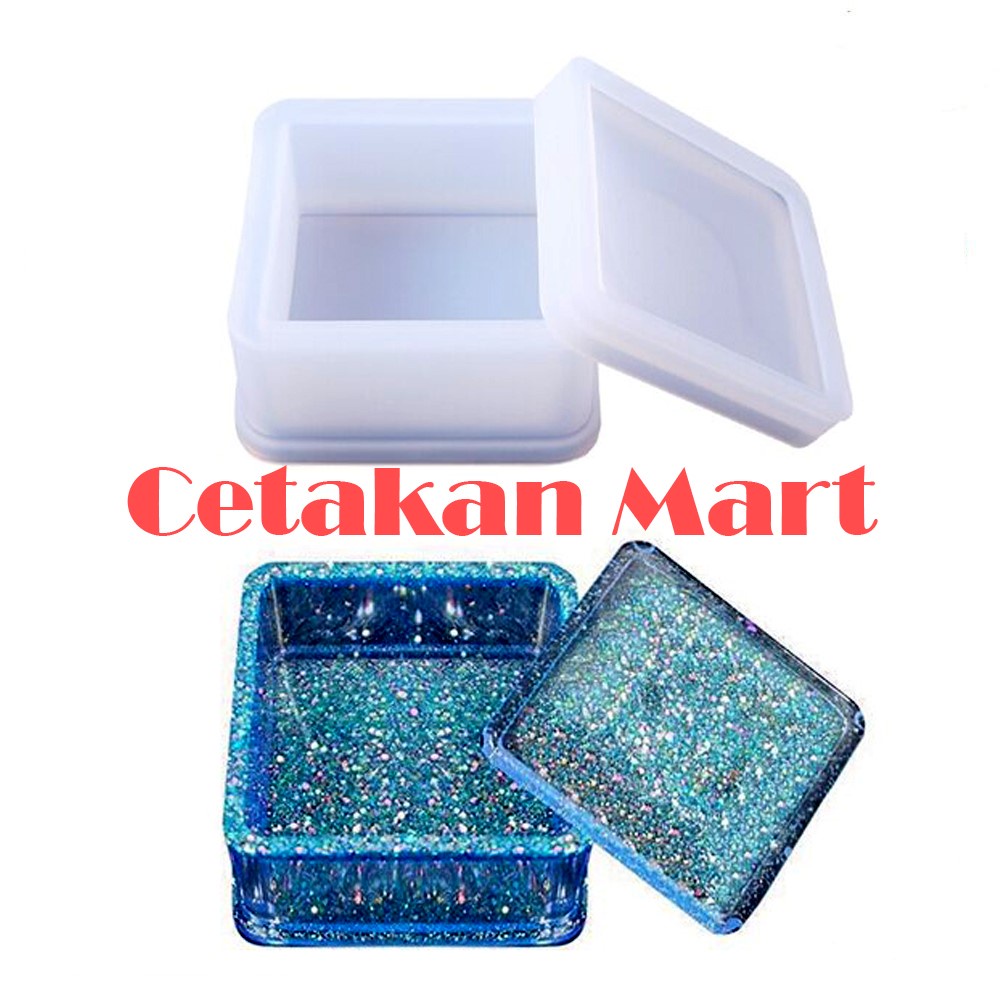 Jual CM Cetakan Silikon Resin Epoxy Craft DIY Square Shape Storage 7.4 ...