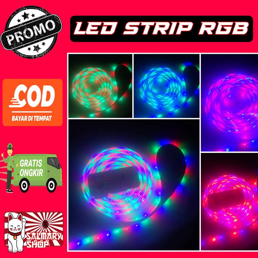 Jual Lampu Led Strip RGB Warna Warni IP44 Anti Air 12 Volt 12v ...