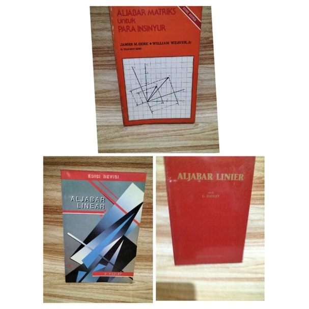 Jual ALJABAR LINEAR G.HADLEY ALJABAR MATRIKS UNTUK INSINYUR | Shopee Indonesia
