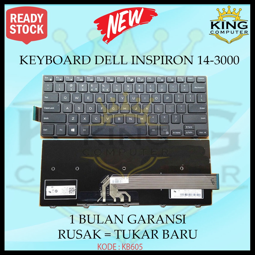 Jual Keyboard Laptop Dell Inspiron 14-3000 14-3441 14-3442 14-3445 ...