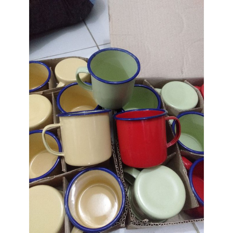 Jual Gelas Cangkir Enamel ukuran 7cm | Shopee Indonesia