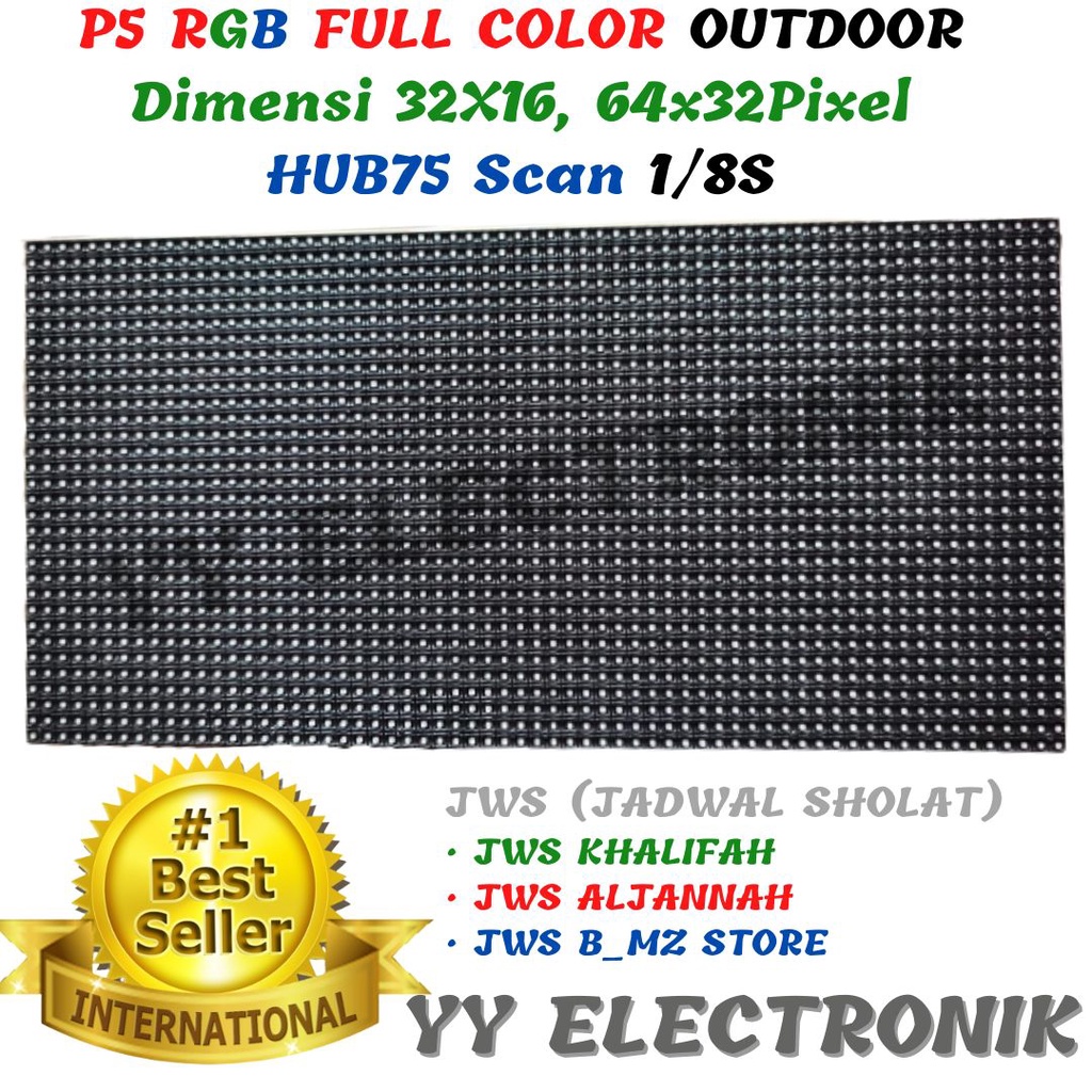 Jual Panel Module Led P5 RGB/Full Color Outdoor SMD Running Text ...