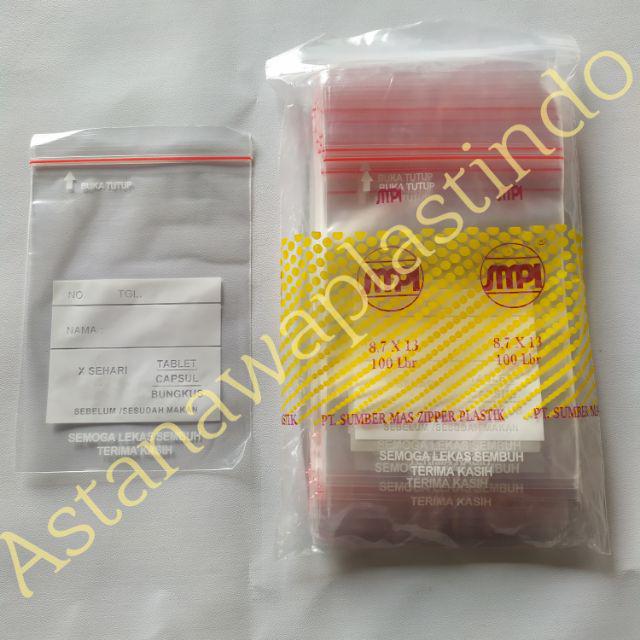 Jual Plastik Klip Obat 8 7x13 100 Pcs 8 7 X 13 Cm Smpi Zipplock 13x8 7
