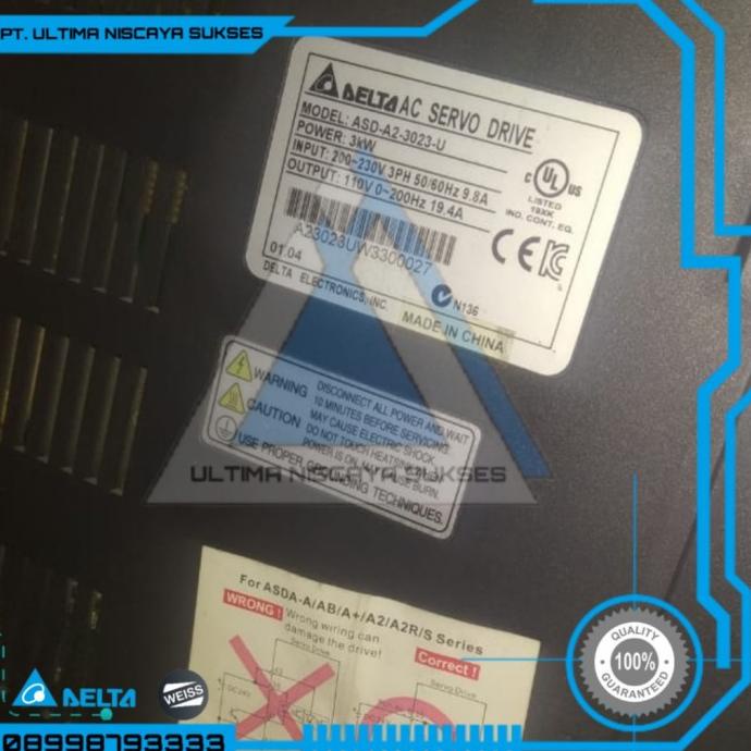 Jual Asd-A2-3023-U Servo Drive Delta Asda-A2 Series 3Kw 220Volt 3Phase | Shopee Indonesia