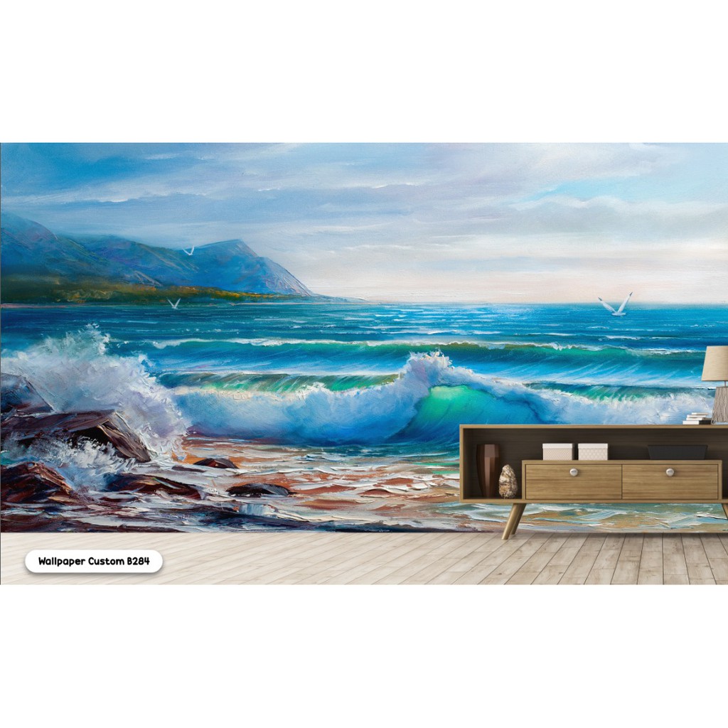 Jual wallpaper custom 3d motif laut | Shopee Indonesia