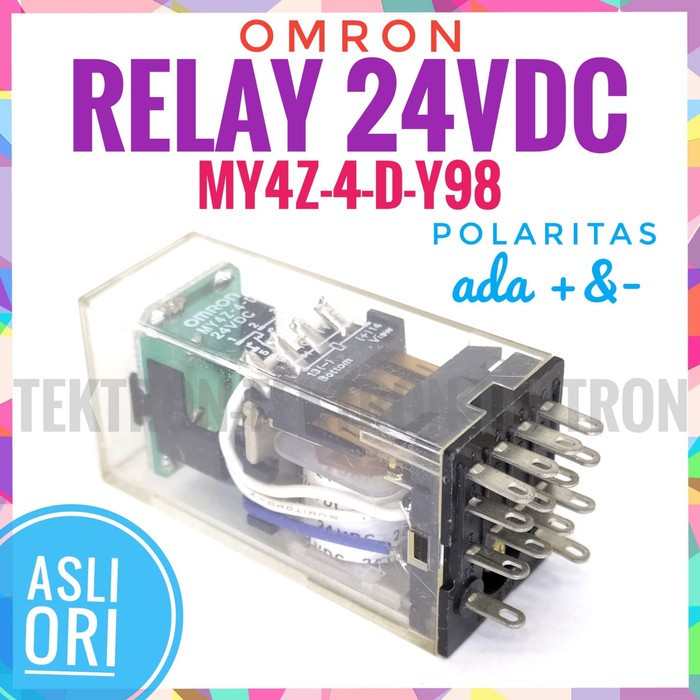 Jual OMRON Relay MY4Z-4-D-Y98 24VDC Asli Orisinal Coil polaritas MY4N 24V | Shopee Indonesia