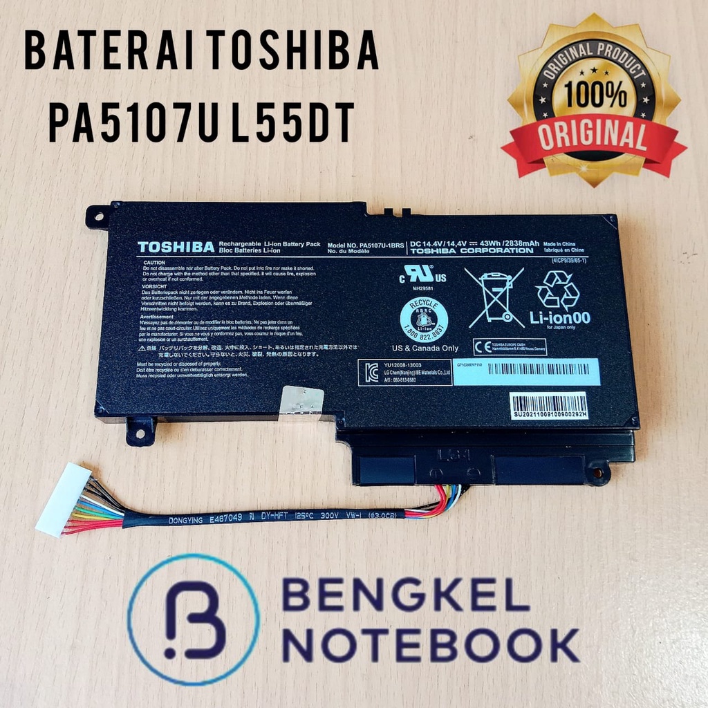 Jual Baterai Toshiba PA5107U L55DT L55-A L40-A L40A L55 L55T L50 L40-D L40D L40D-A L50D L55D-A ...