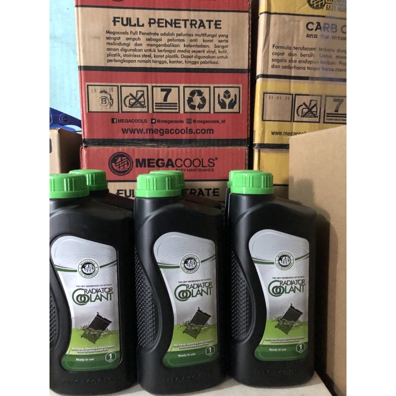 Jual megacools coolant/air radiator hijau 1liter | Shopee Indonesia