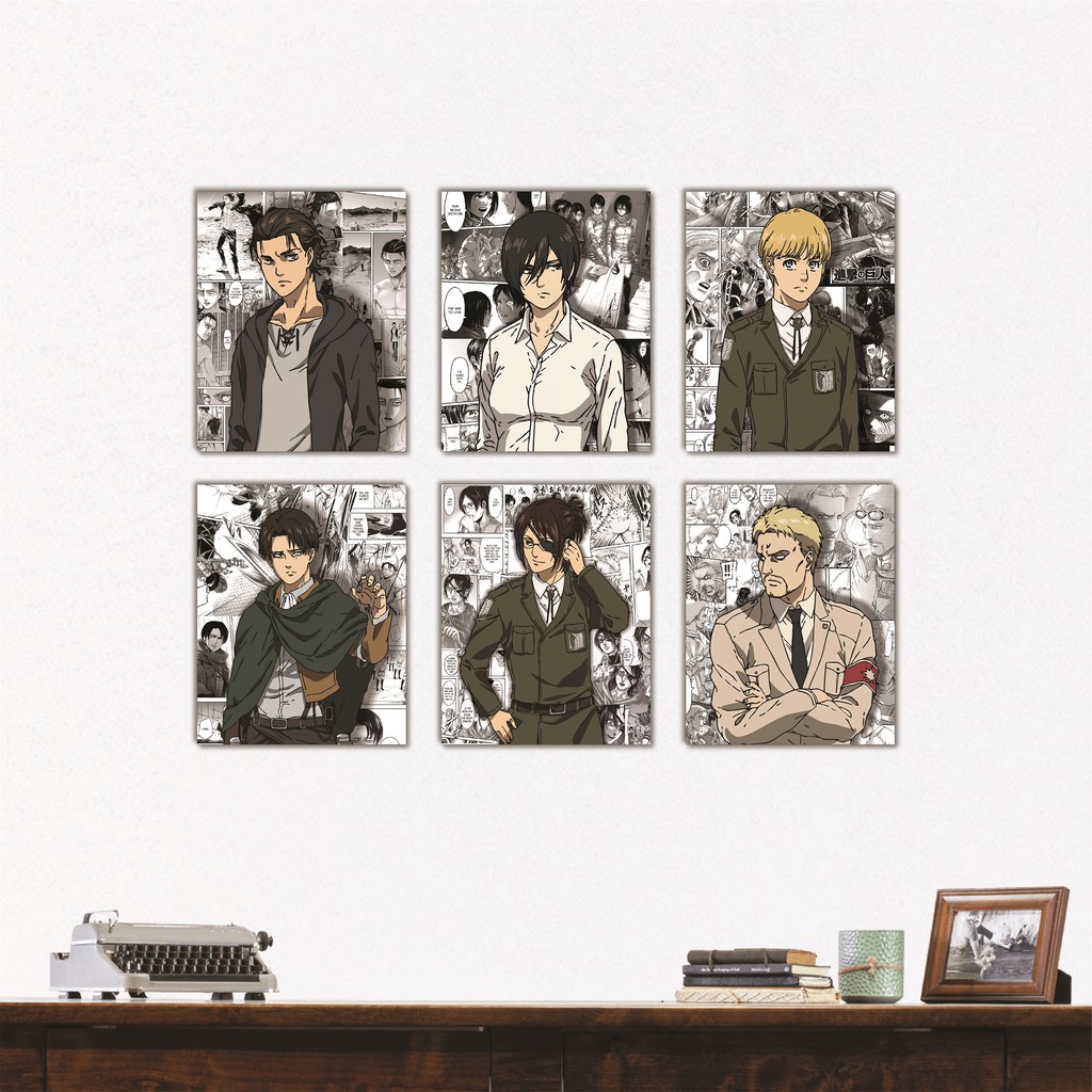 Jual Attack on Titan / AOT Karakter 2 - Vector Art Design - Poster Kayu ...