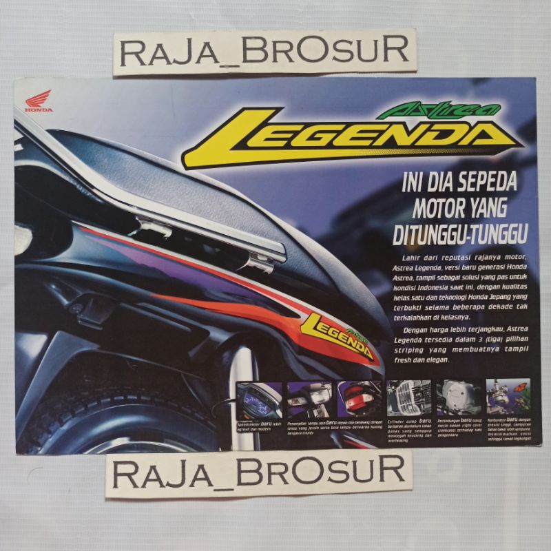 Jual Poster brosur katalog flyer jadul lawas Honda Astrea Legenda 2001 ...
