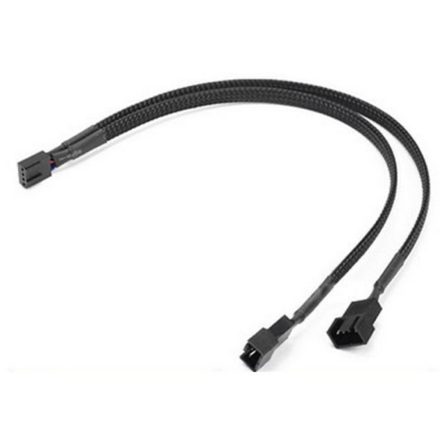 Jual Fan cable power splitter Y 1 to 2 PWM. Sleeved extender | Shopee ...