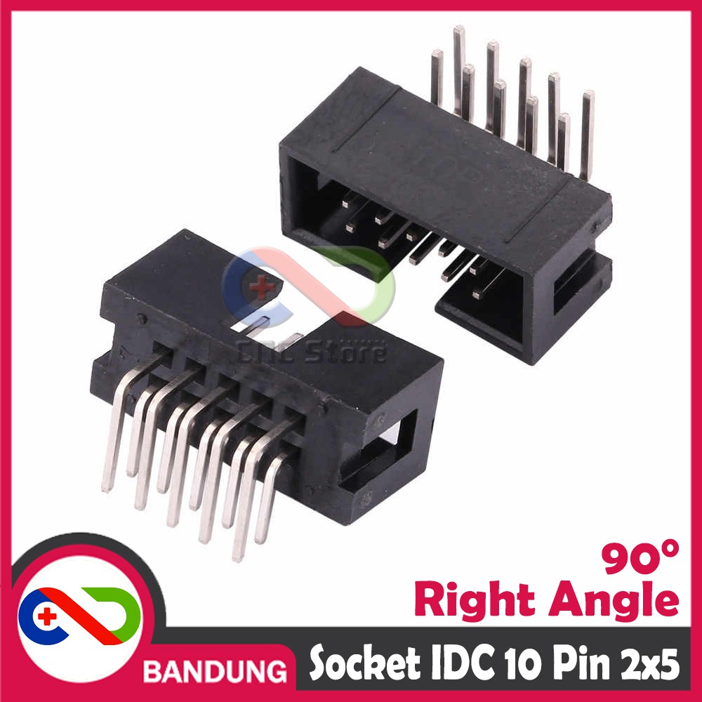 Jual DC3-10P RIGHT ANGLE SOCKET IDC 2x5 10PIN BOX HEADER MALE ISP ...