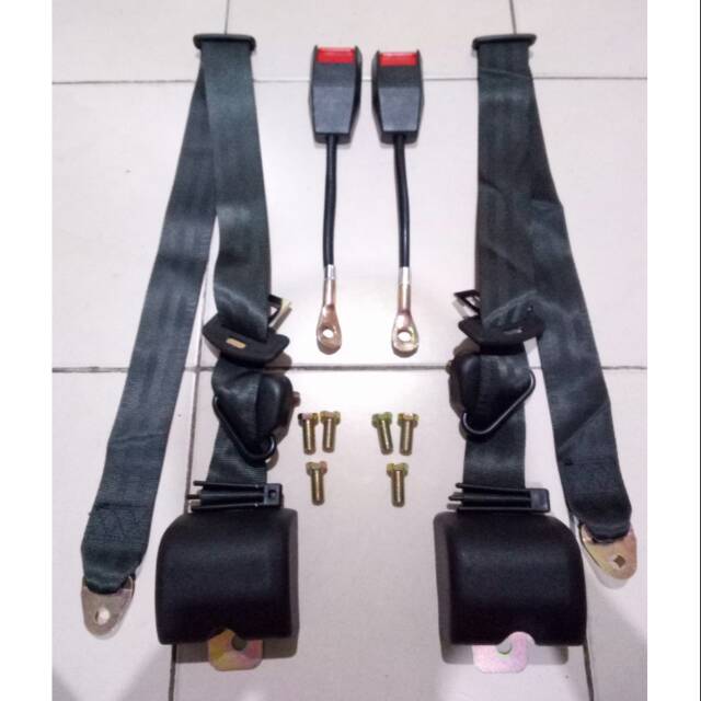 Jual safety belt mobil seat belt otomatis matic mobil universal hitam ...