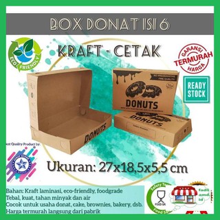 Jual 8Y89Yr7- Box Dus Donat Ukuran Setengah Lusin - Cokelat Wwqr44 ...
