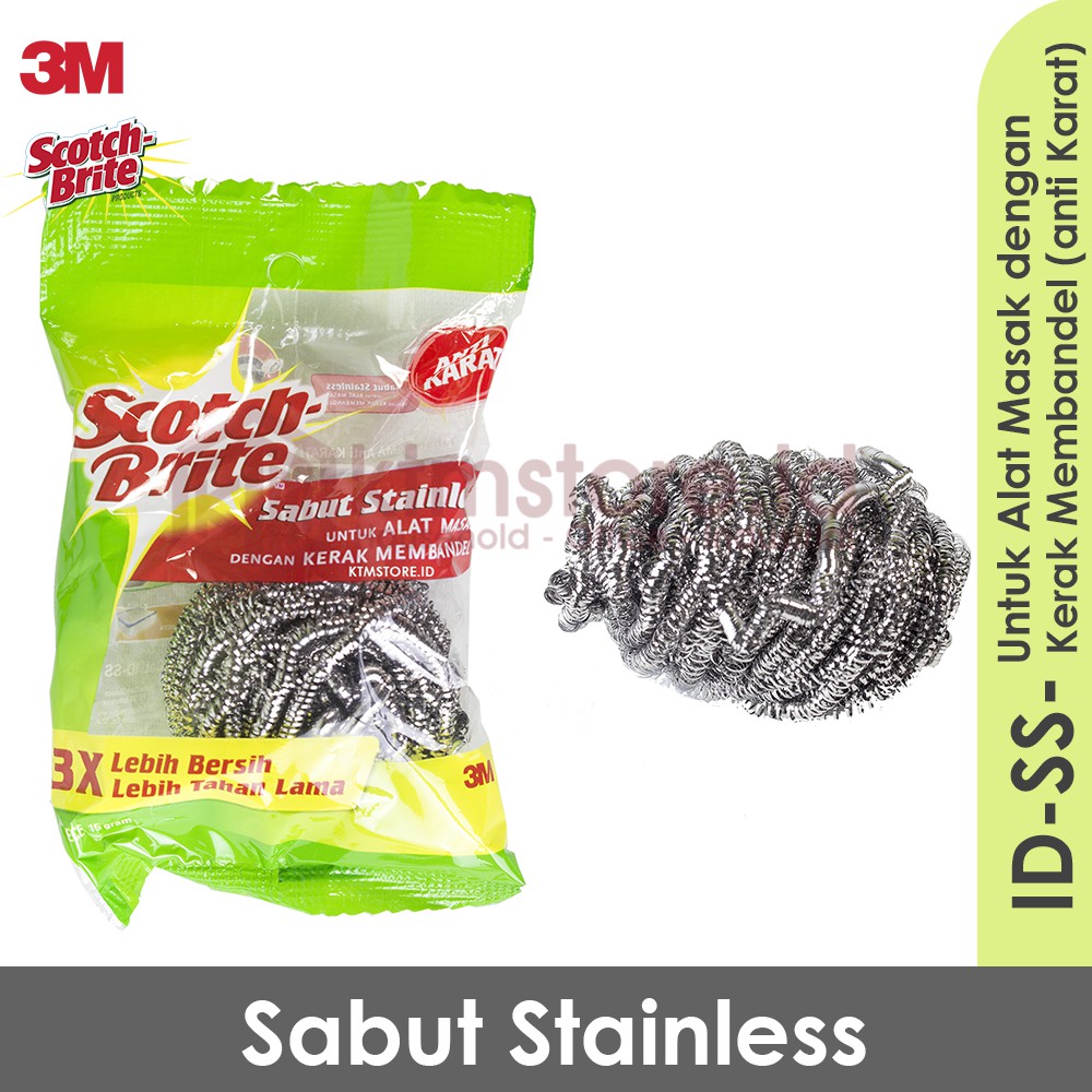 Jual 3M Scotch Brite Sabut Stainless Sabut Kawat Cuci Piring ID SS ...