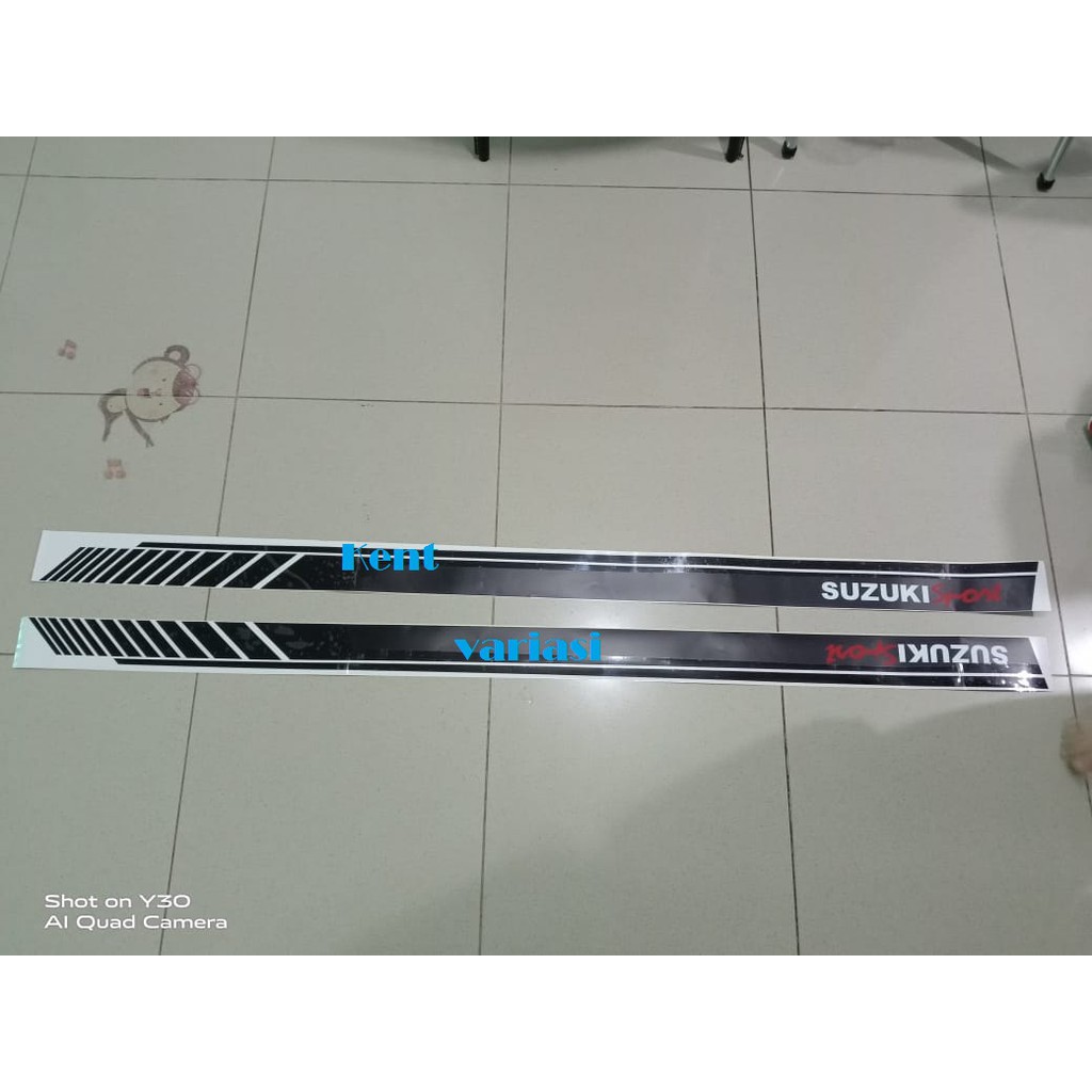 Jual Stiker Sticker body mobil tulisan suzuki sport Hitam - Silver ...