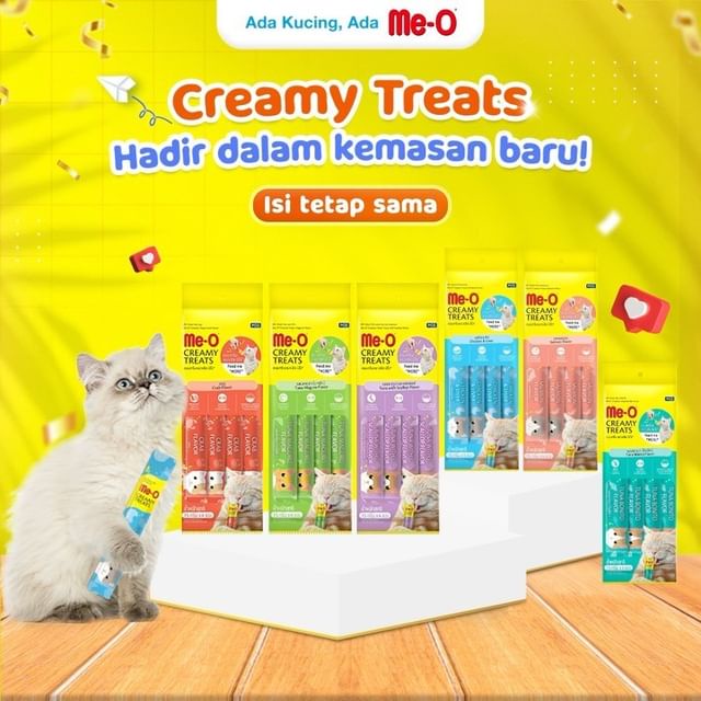Jual MEO CREAMY TREATS isi 4 Snack Kucing Meo Camilan Kucing Vitamin ...