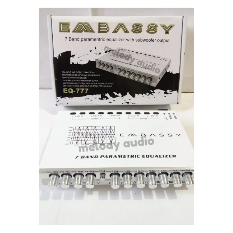 Jual PREAMP / PARAMETRIC EQUALIZER EMBASSY EQ - 777 (7 BAND) | Shopee Indonesia