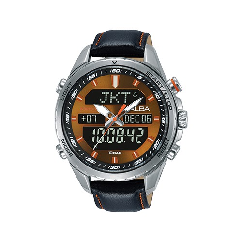 Jual Alba Digital AZ4067X1 World Time Brown AZ4067 Original | Shopee ...