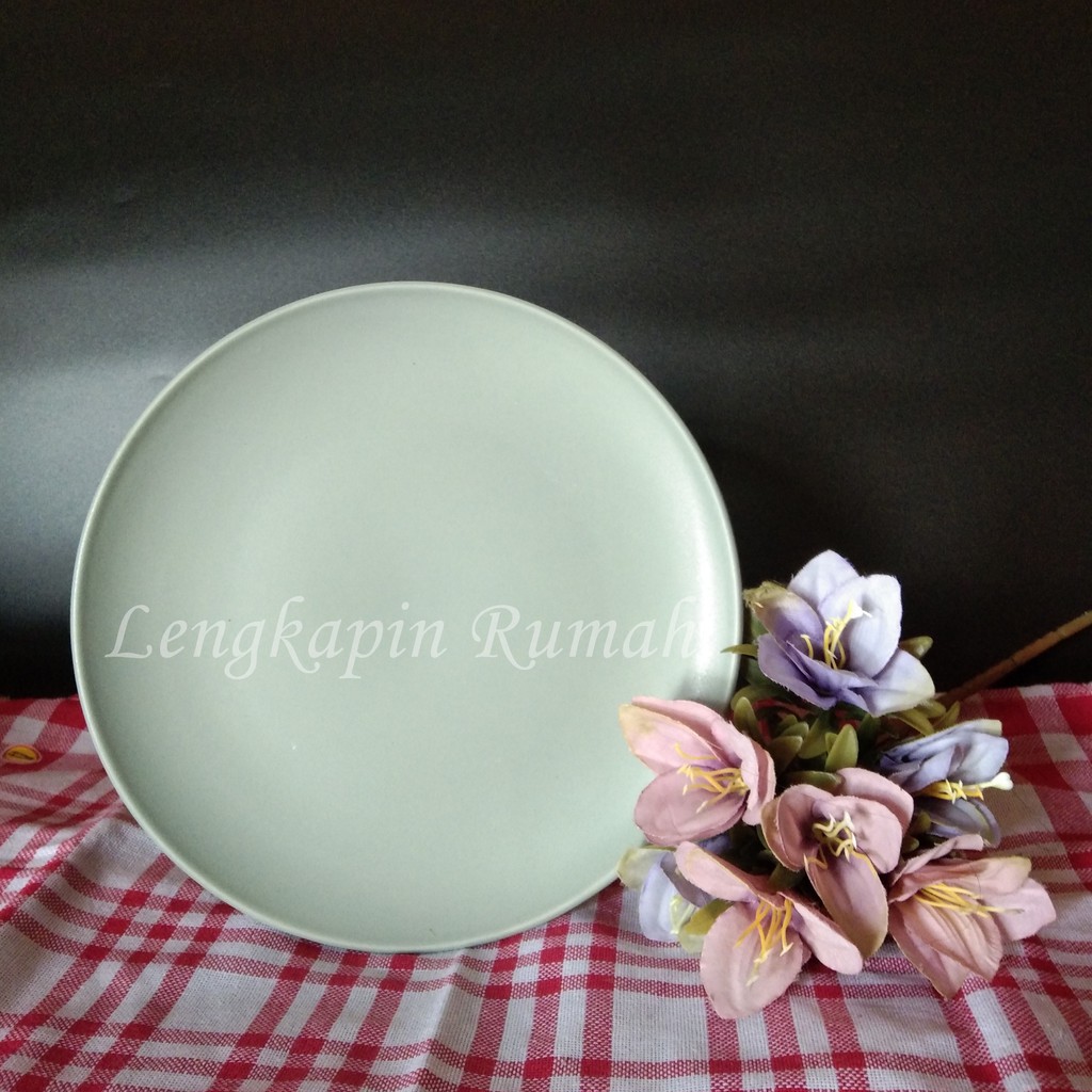 Jual Piring Nasi Saji Makan Porselen Porcelaine Keramik Ceper Bulat 20 ...
