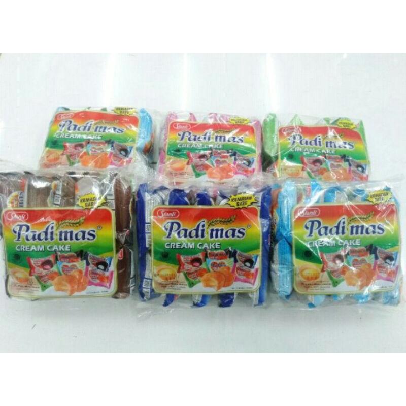Jual Padimas Cream Cake / Bolu Padi mas 11gr 1pak isi 10pcs | Shopee ...