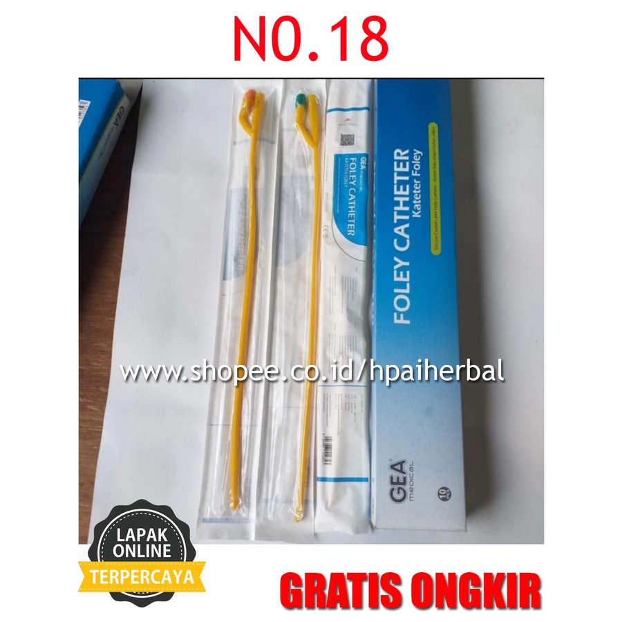Jual FOLEY CATHETER GEA NO. 18 / SELANG URIN GEA NO.18 | Shopee Indonesia