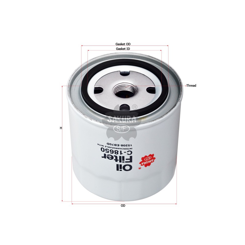 Jual Sakura Oil Filter Oli C-18650 Nissan Frontier Navara Diesel 2500cc ...