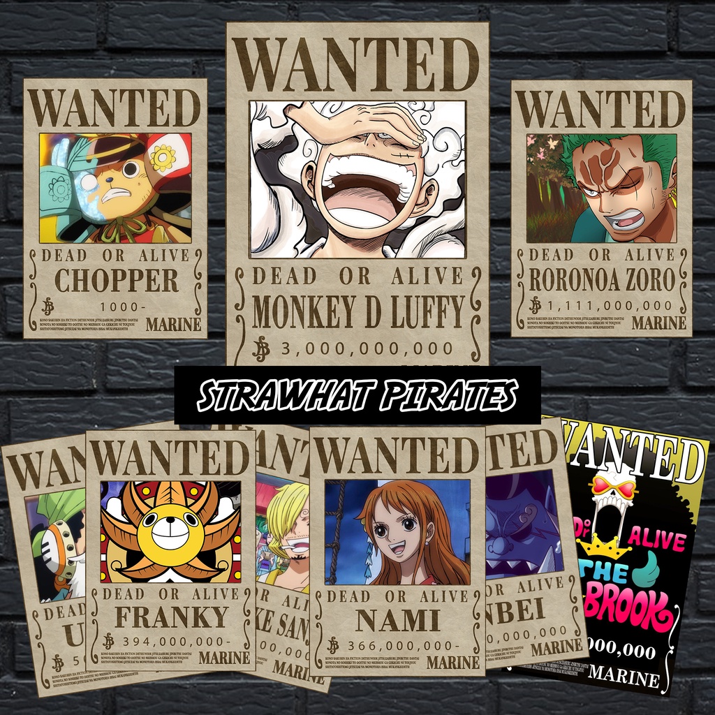 Jual Poster Bounty One Piece | GAMBAR CUSTOM | Size A4 | Size A3 | ART ...