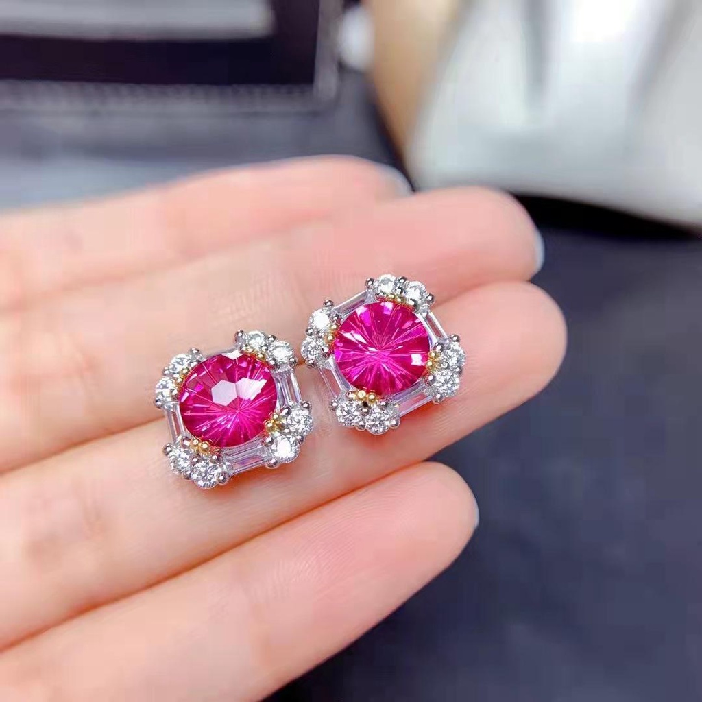 Jual E-11-17 A Piece of Pink Diamond Cut Firework (Earrings Edition ...