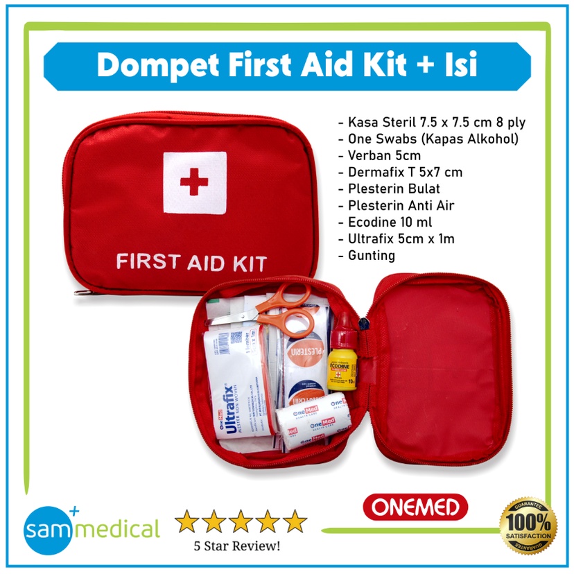 Jual OneMed Dompet First Aid Kit plus Isi Merah | Shopee Indonesia