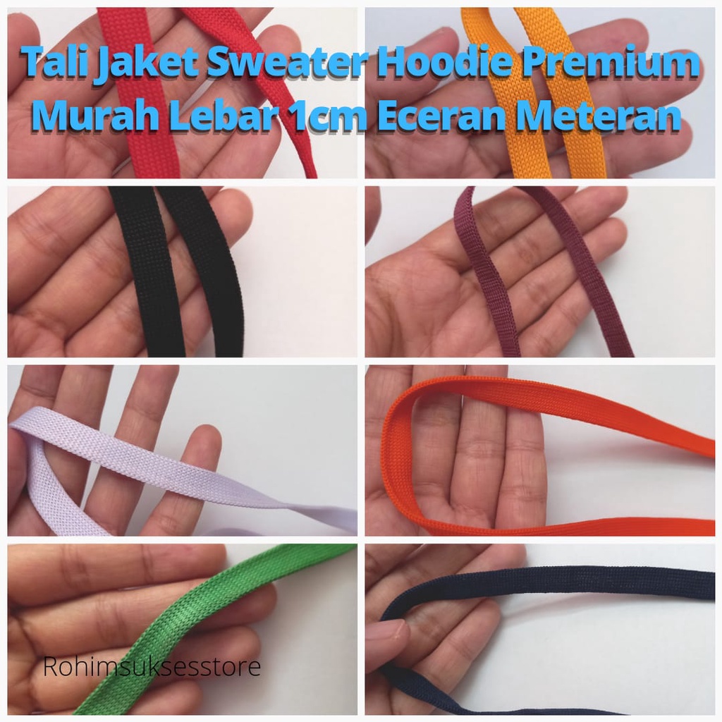 Jual Tali Jaket Sweater Hoodie Premium Murah Lebar 1cm Eceran Meteran ...