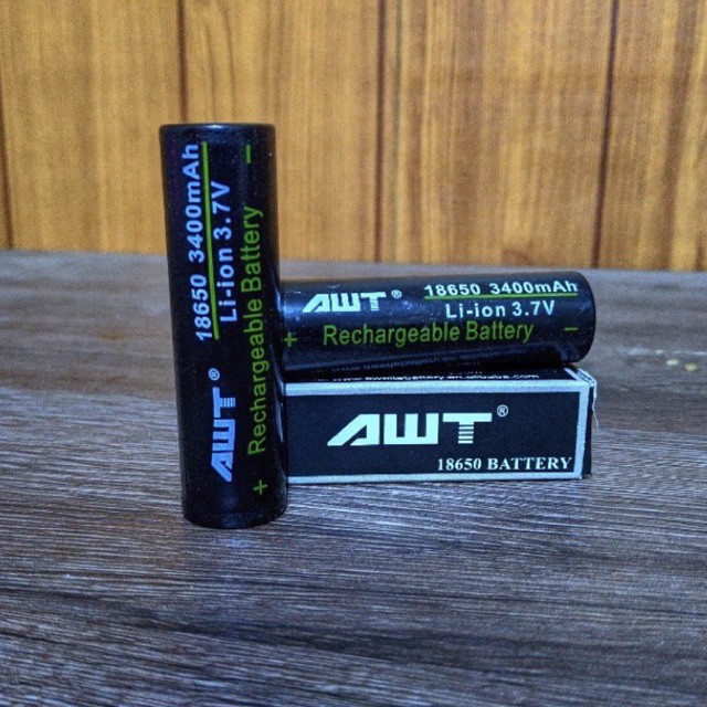 Jual Baterai batery awt 18650 senter swat hitam | Shopee Indonesia