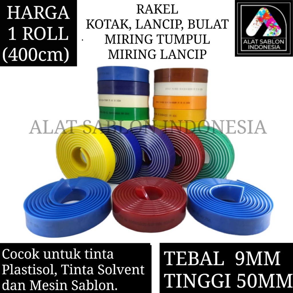 Jual KARET RAKEL SABLON LANCIP KOTAK TUMPUL LANCIP 9MM 1ROLL | Shopee ...