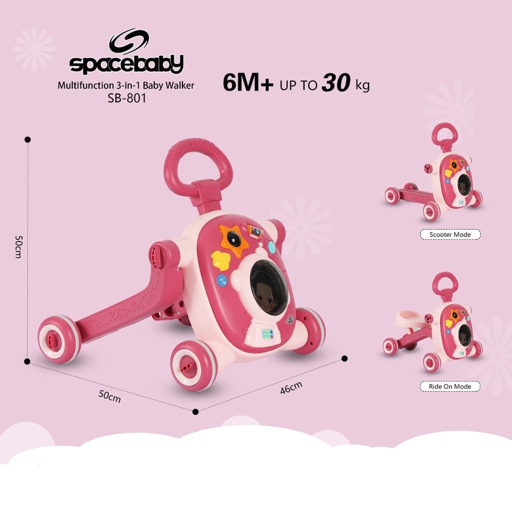 Jual SPACE BABY SB 801 Baby Walker 3 in 1 Push Walker ( WALKER, SCOOTER ...