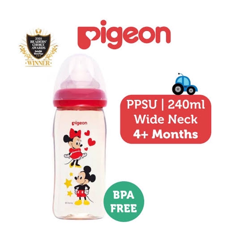 Jual Disney Pigeon Wide Neck Bottle 240ml | Shopee Indonesia