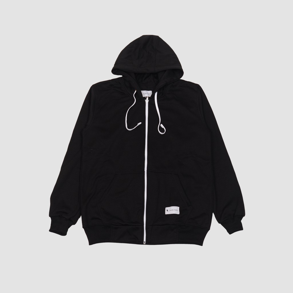 Jual Hoodie Addict - Zipper Hoodie Dewasa Polos Hitam Pria Wanita ...