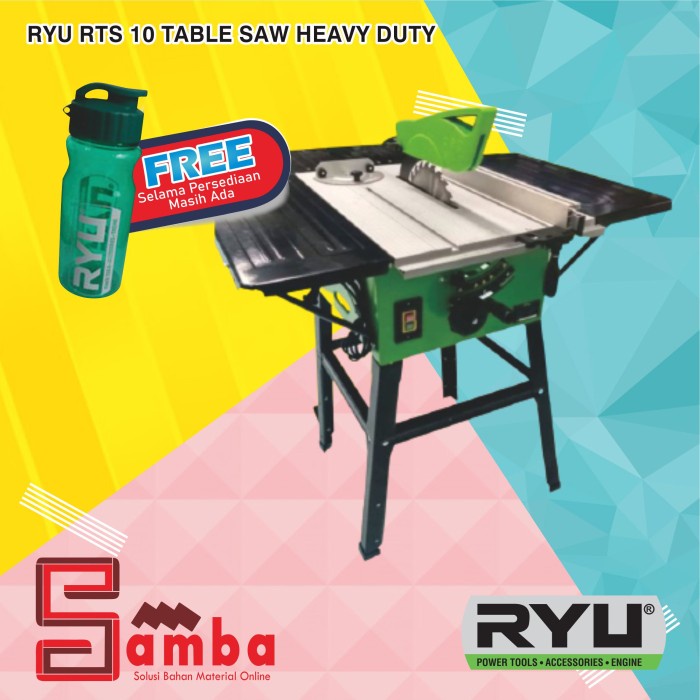 Jual RYU RTS 10 Table Saw Heavy Duty Meja Potong Kayu + KAKI MEJA ...