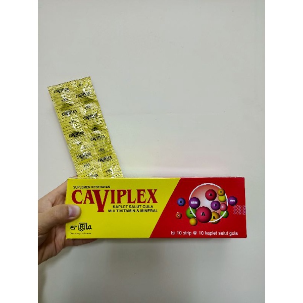 Jual Caviplex isi 100 TABLET MULTIVITAMIN Kemasan Baru Daily Vitamin ...