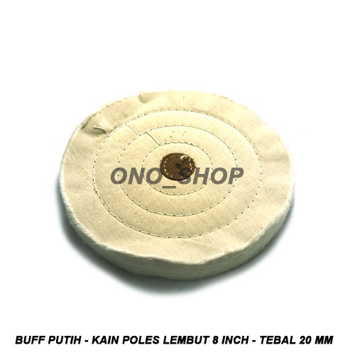 Jual Buff Putih - Kain Poles Lembut 8 Inch - Tebal 20 mm | Shopee Indonesia