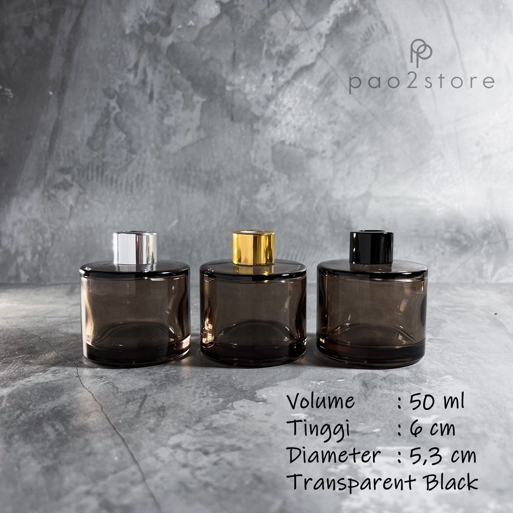 Jual Botol Reed Diffuser 50ml HITAM TRANSPARAN Kaca TEBAL - Aromatherapy | Shopee Indonesia