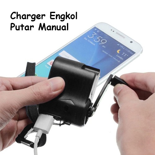 Jual Charger Emergency Putar Manual Engkol Mekanik Tanpa Listrik ...