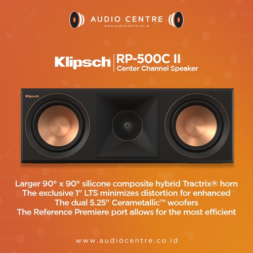 Jual Klipsch RP-500C II RP 500C II Reference Center Channel Speaker ...