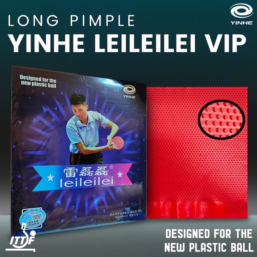 Jual Karet Bat Tenis Meja Pingpong Yinhe Leileilei VIP Bintik Panjang ITTF | Shopee Indonesia